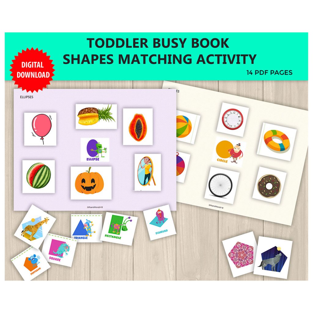 Fun Shapes Busy Book: Learn Colors, Shapes & Patterns-Toddlers
