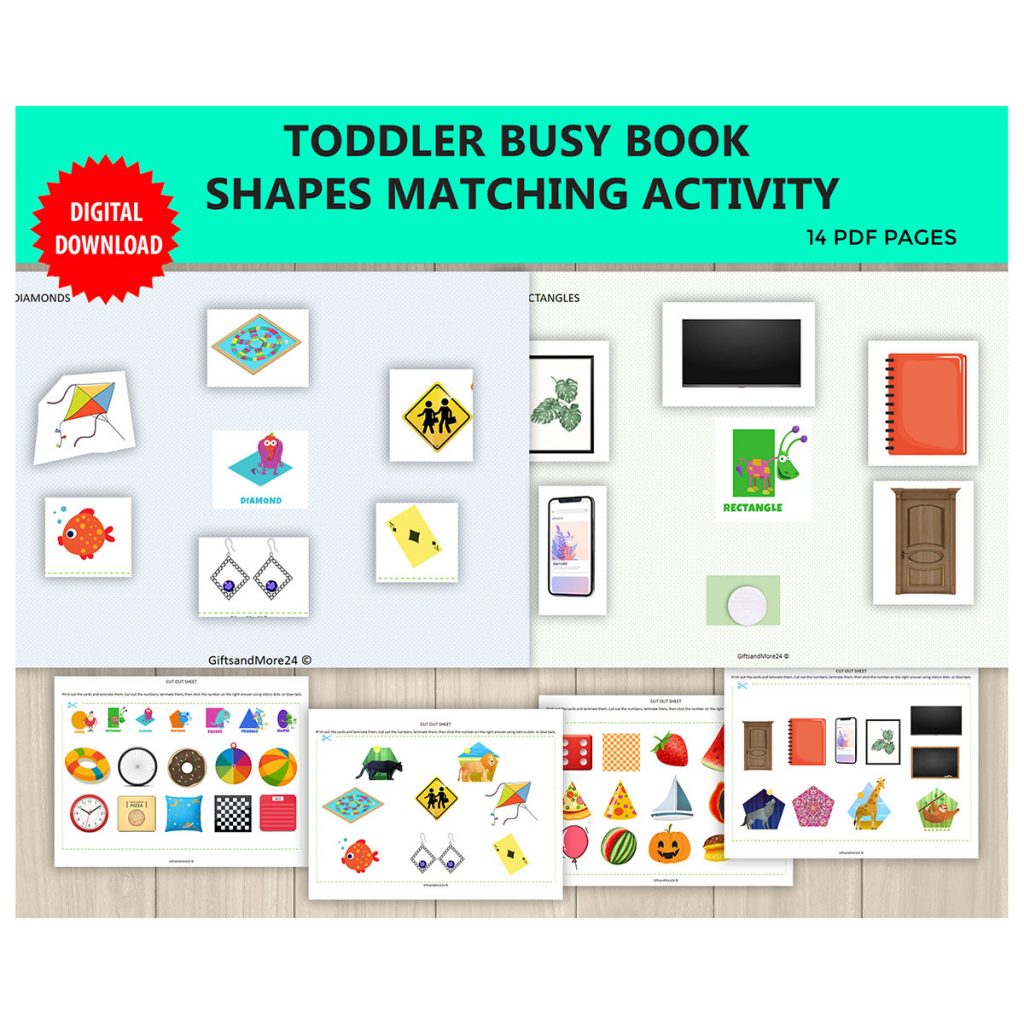 Fun Shapes Busy Book: Learn Colors, Shapes & Patterns-Toddlers