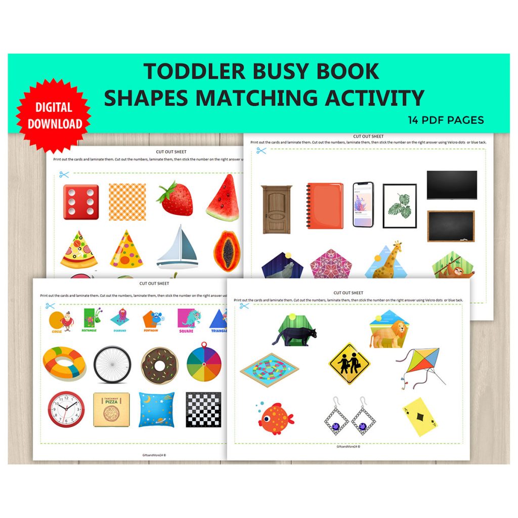 Fun Shapes Busy Book: Learn Colors, Shapes & Patterns-Toddlers
