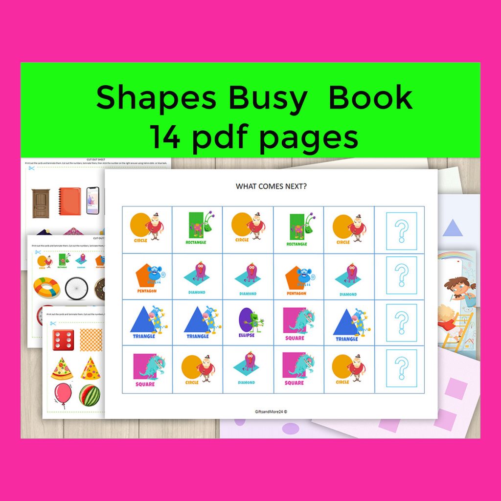 Fun Shapes Busy Book: Learn Colors, Shapes & Patterns-Toddlers